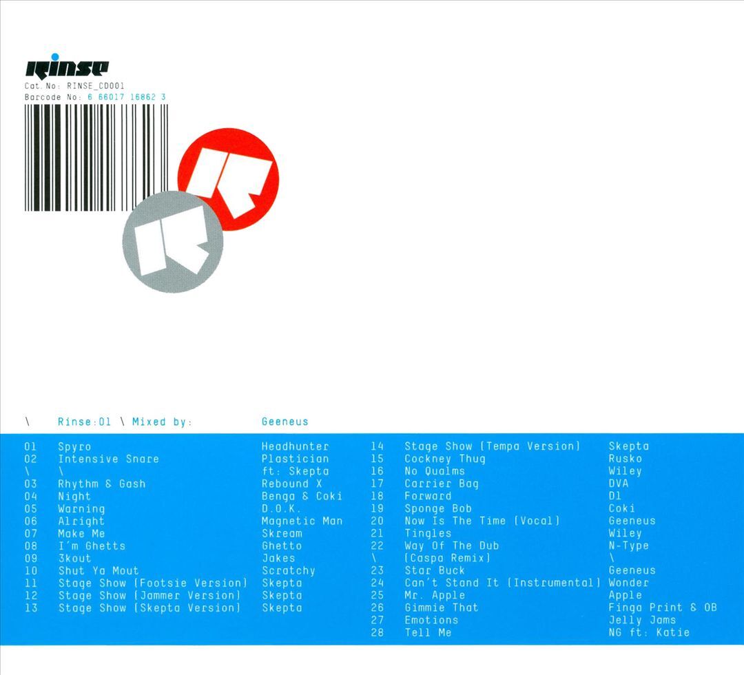 Rinse O1 by Geeneus (CD, 2007) for sale online | eBay