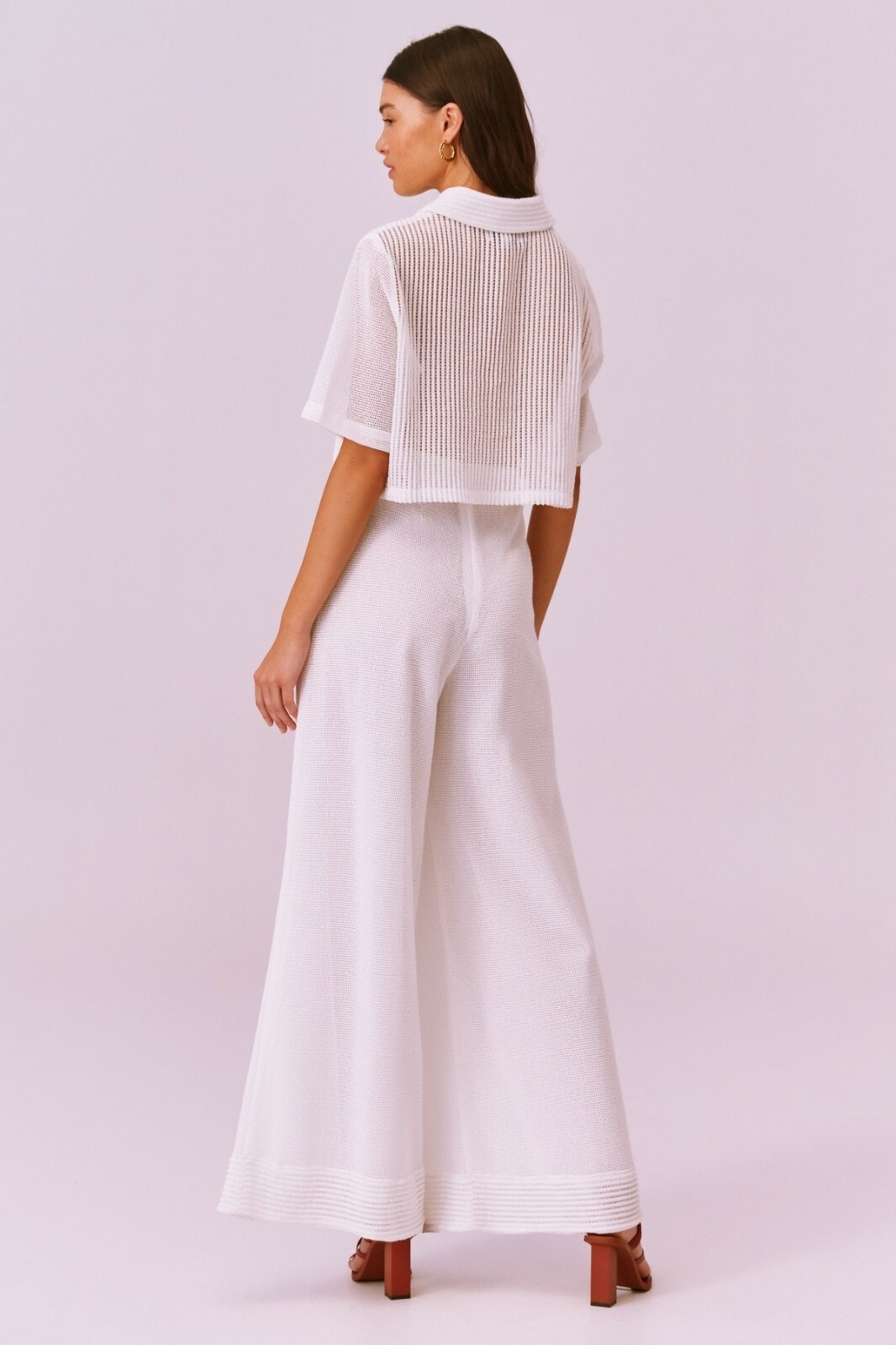 Finders Keepers NWT (Sample) WM 4 Ivory Coconut Pant Wide Leg Palazzo ...