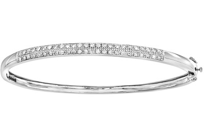 9ct White Gold 0.50ct Diamond Bangle Bar Style by Naava | eBay UK