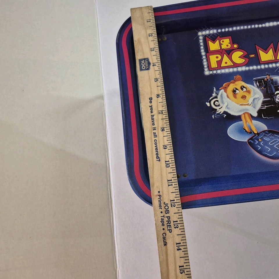 Vintage Ms. Pac-Man Metal TV Tray Folding Legs Midway 1980s Video Game ...