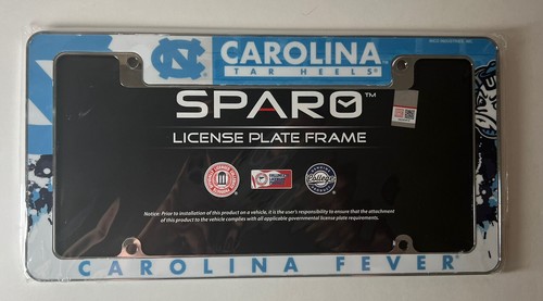 UNC Carolina FEVER Tar Heels Chrome License Plate Frame NEW | eBay