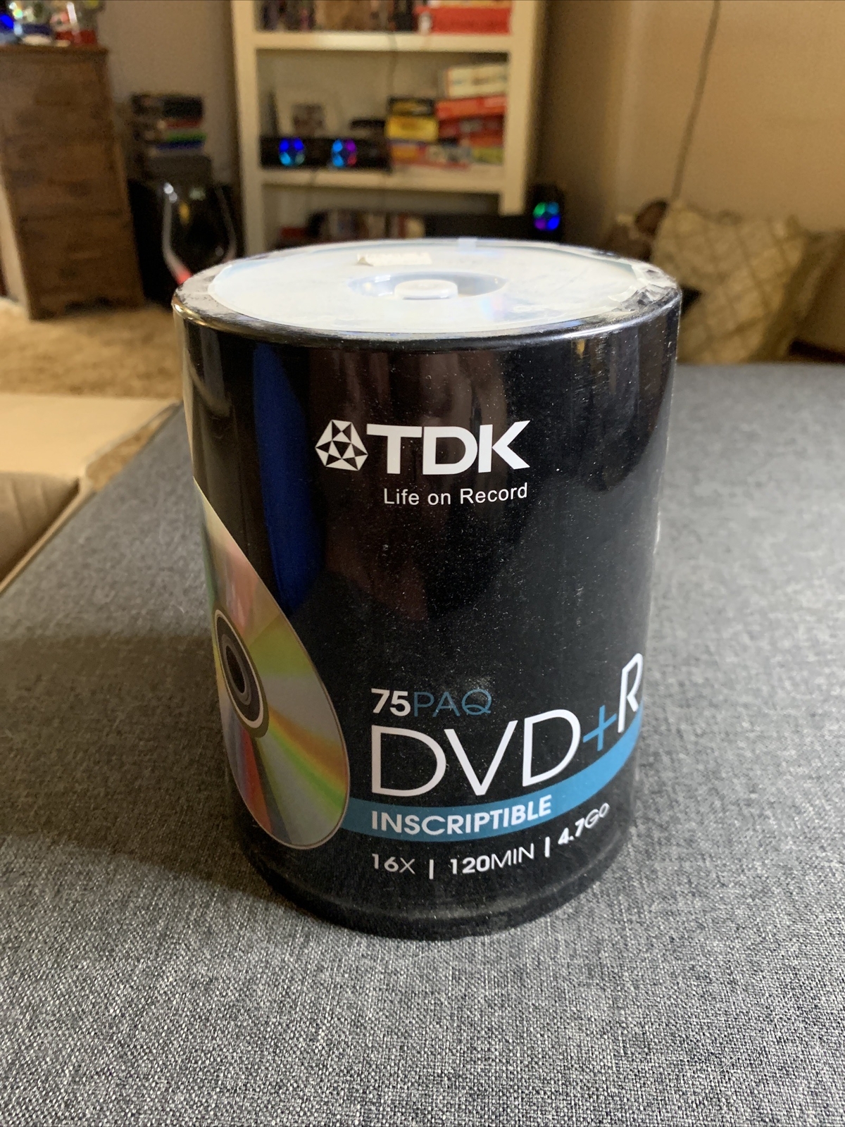 TDK DVD-R 1-16x speed 4.7 GB Recordable Discs Disks 75 Pack Spindle ...