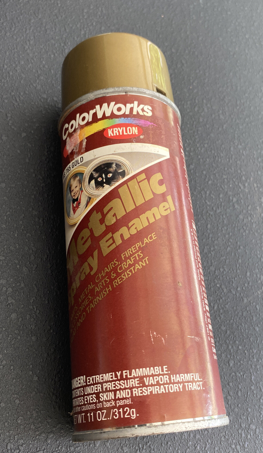 Vintage Krylon ColorWorks MS765 Metallic Gold Spray Can Enamel for sale ...