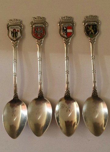 Antiko 800 Silver Spoons Lot of 4 Souvenir Cities of Germany | eBay