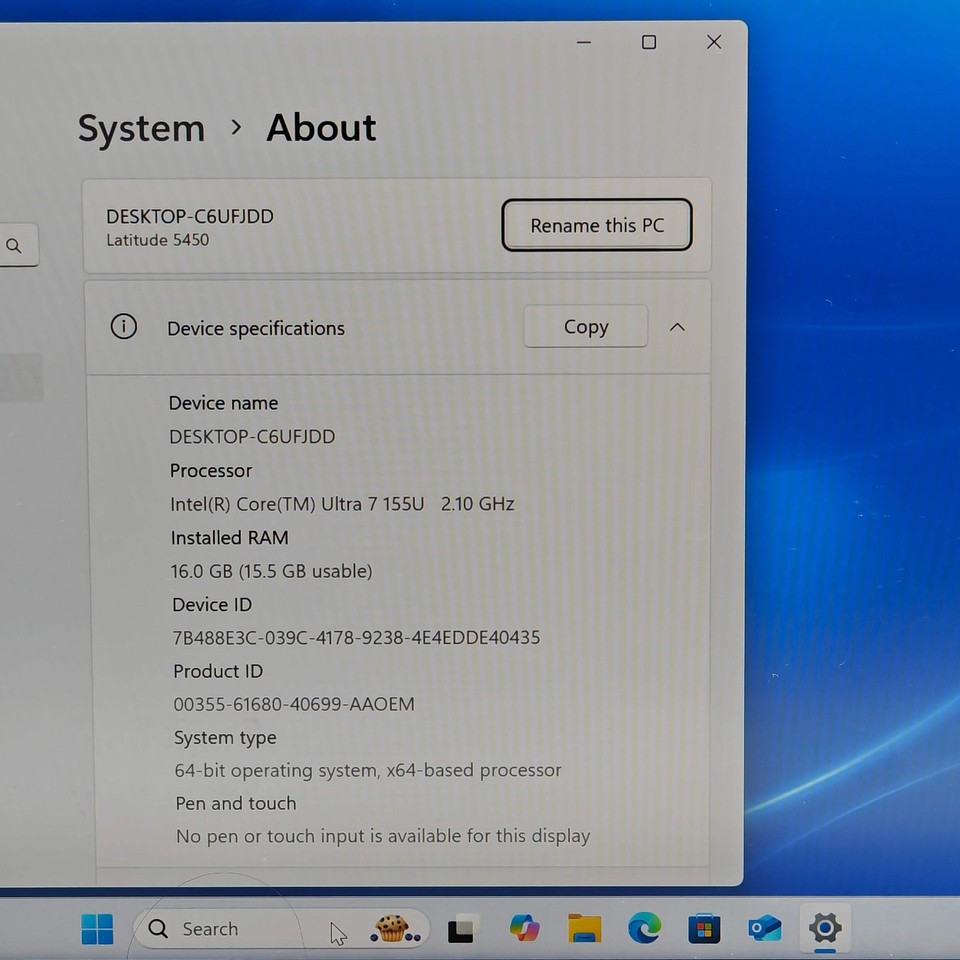 Dell Latitude 5450 P165G 14" Ultra 7 155U 2.1GHz 16GB RAM 512GB SSD | eBay