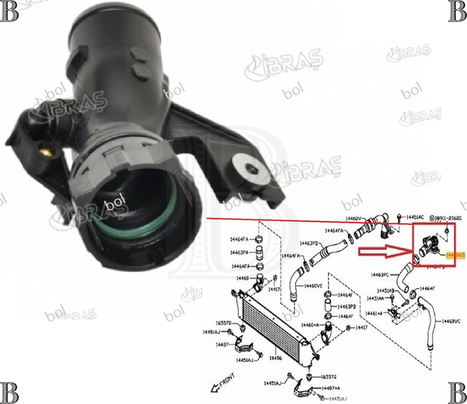 AIR INTAKE INTERCOOLER TURBO PIPE TUBE FOR NISSAN QASHQAI 1.5 DIESEL ...