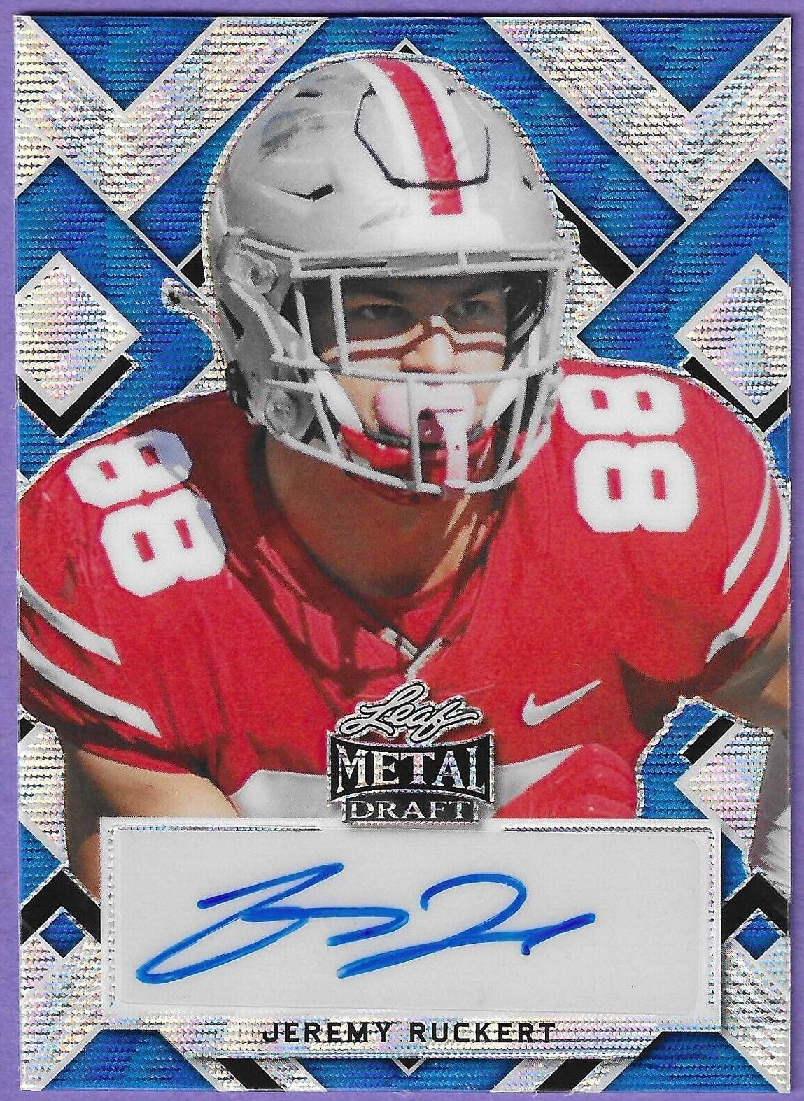 2022 Leaf Metal Draft - Portrait Autographs Jeremy Ruckert #PA-JR3 Blue ...