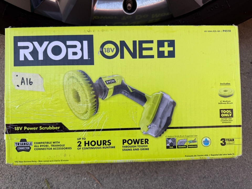 Ryobi P4510 ONE+ 18V Cordless VORTEX Power Scrubber (Tool Only) | eBay