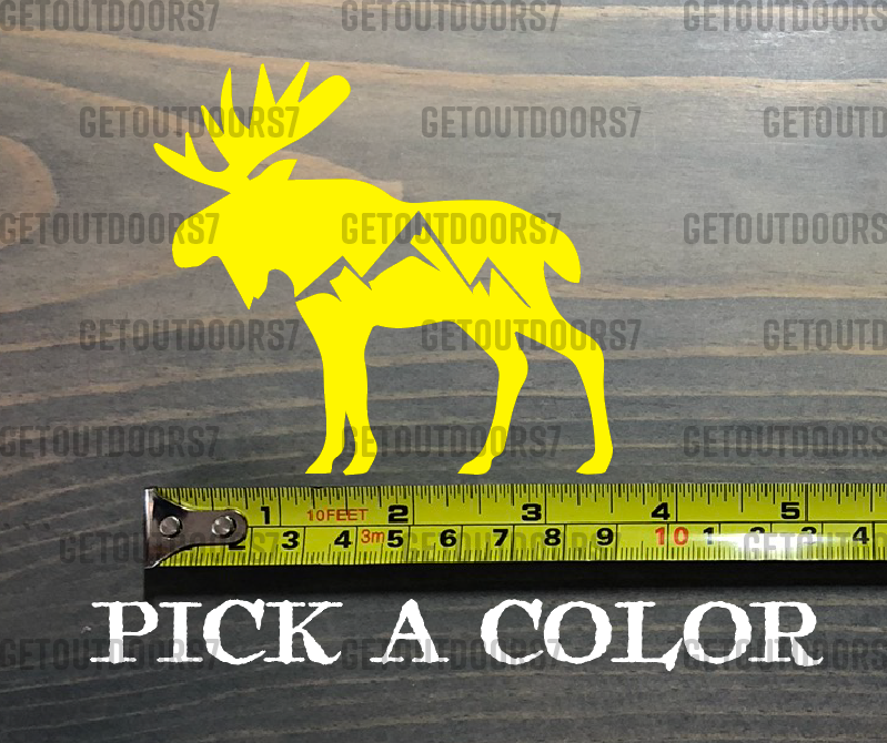 Moose Sticker Decal 3.5" Montana Mountain Canada Hunting Alaska 12 GA 5 ...