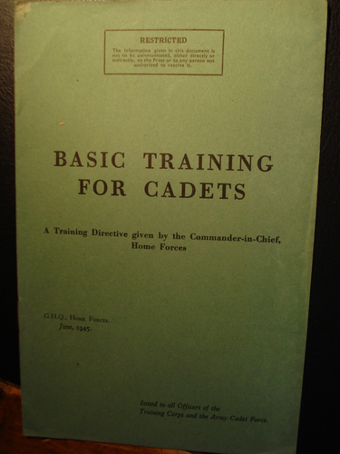 British Army Cadet Basic Training Manual 1945 Military History | eBay UK