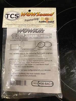 TCS DCC WSK-BAC-4 WOWKit ~ WOWSound Decoder ~ For Bachmann Richmond 4-4 ...