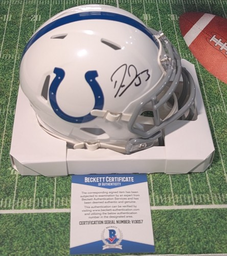 DARIUS LEONARD AUTOGRAPHED INDIANAPOLIS COLTS MINI HELMET BECKETT BAS ...
