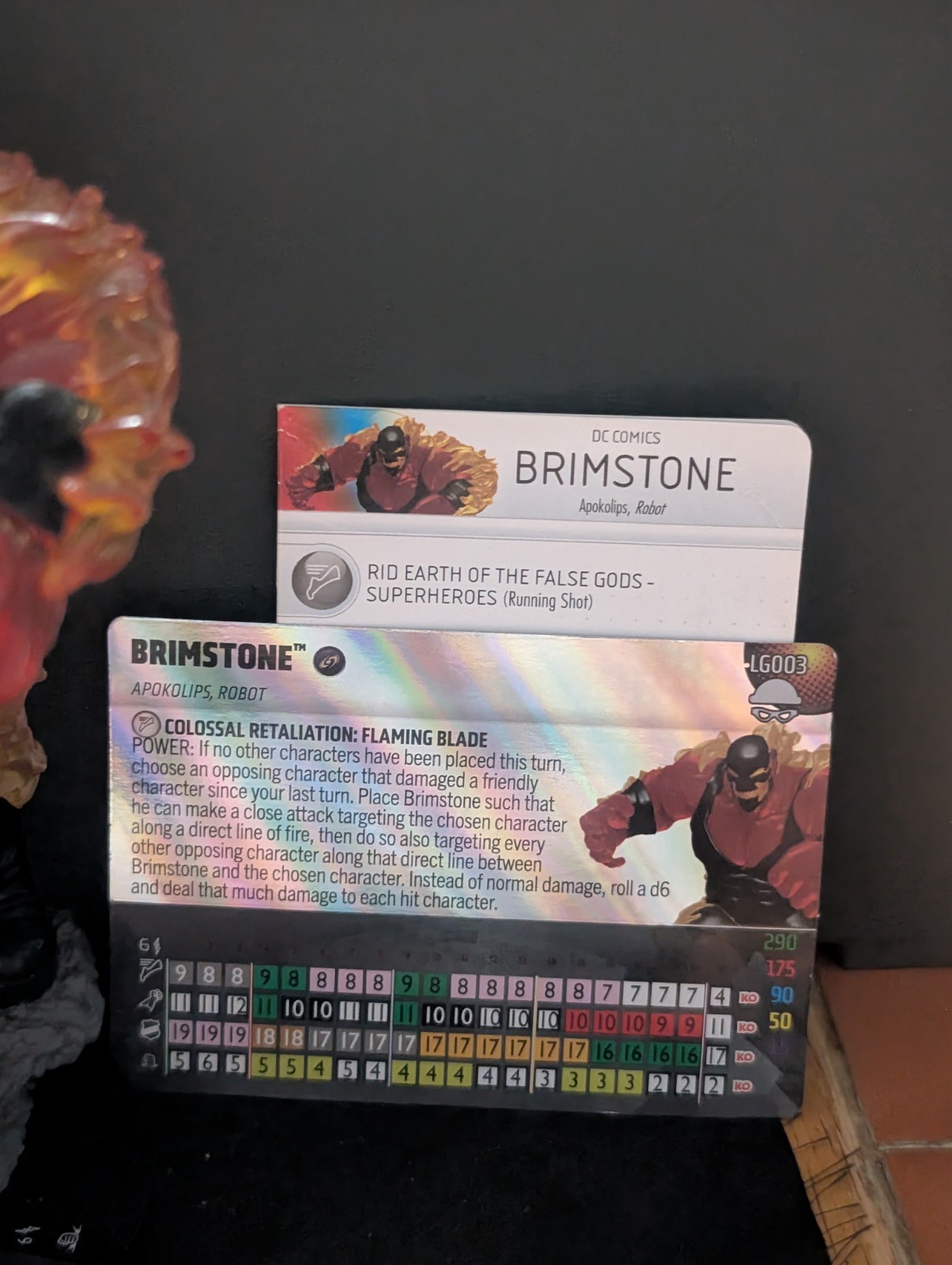 Heroclix Superman Wonder Woman G003 Brimstone With LG003 Legacy Card ...
