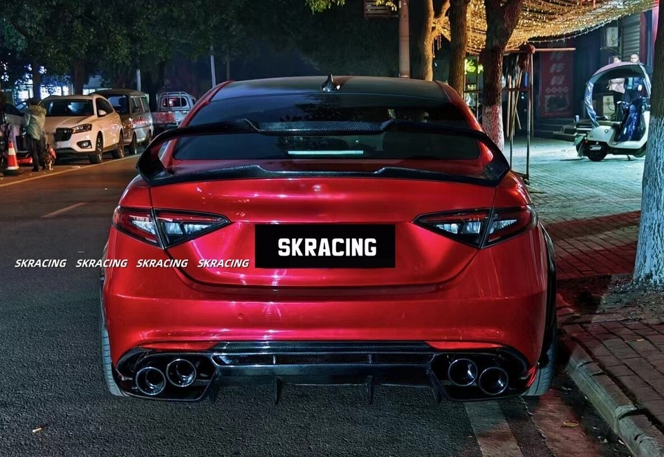 Fits 2017+ Alfa Romeo Giulia Real Carbon Fiber GTA Style Rear Trunk ...