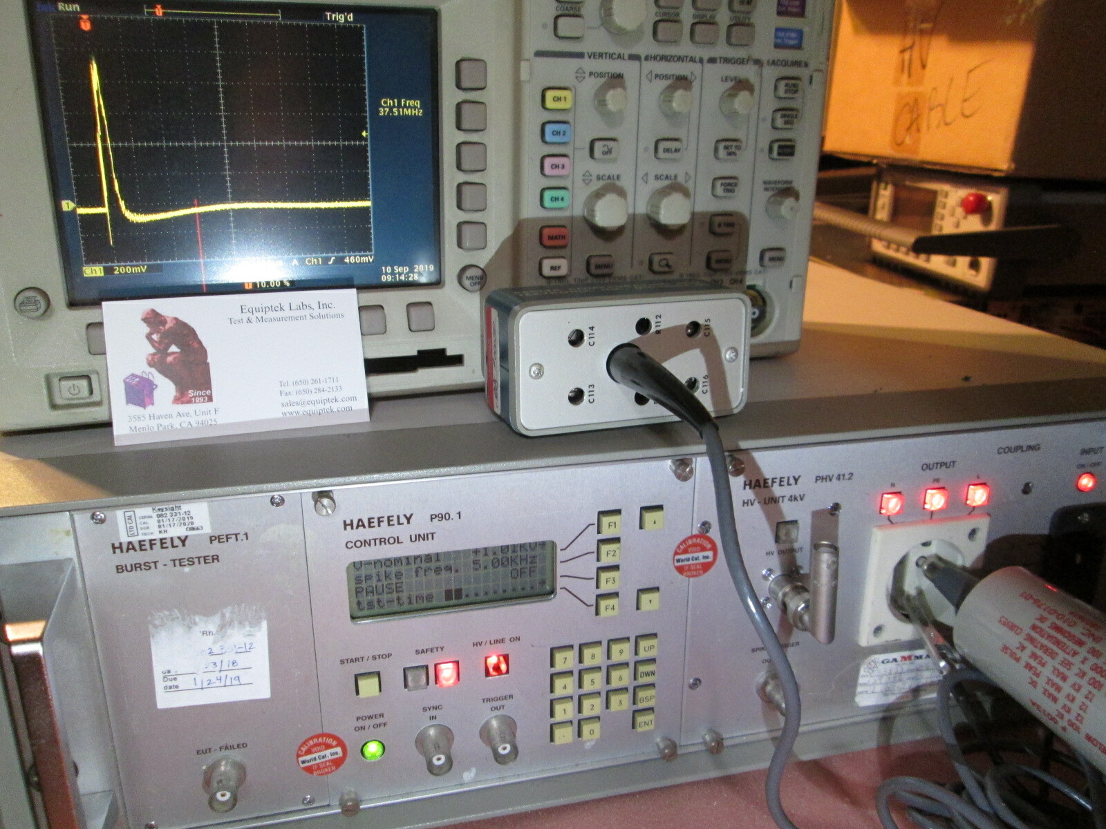 Haefely HV Burst Test System 4kV YES, IT WORKS! High Voltage Transient ...