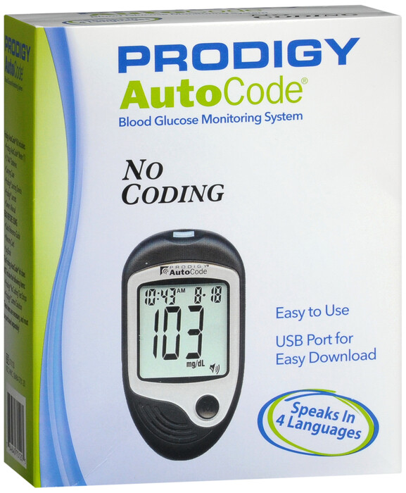 PRODIGY Autocode Blood Glucose Monitoring System Nocoding 4 Languages ...