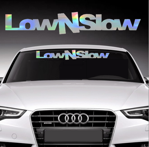 Low N Slow Windshield Vinyl Decal Banner Strip Car Sticker JDM Oil ...