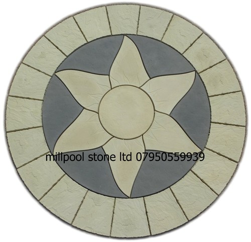 2.56M BABY AZTEC SUN CIRCLE PAVING PATIO SLAB STONE (DELIVERY ...