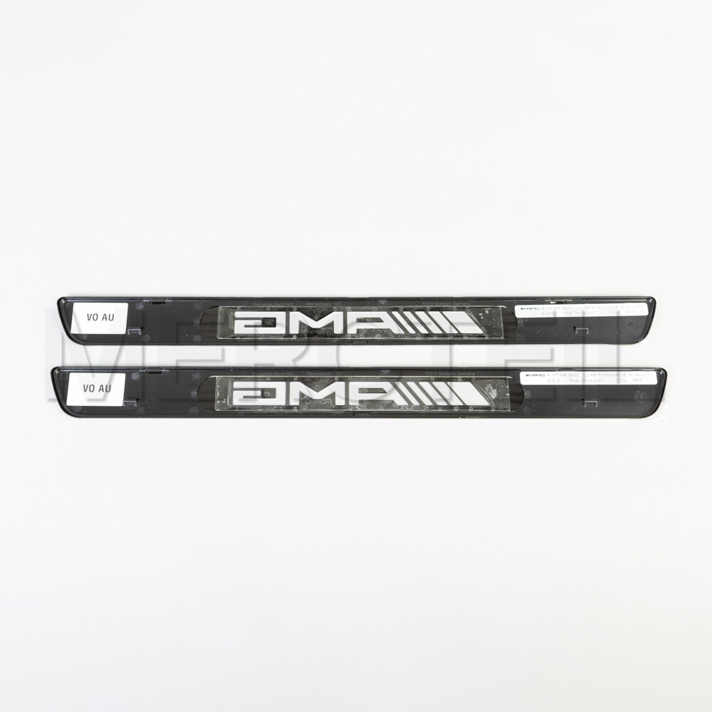 Genuine Mercedes W177, C118, X247 AMG Black / White Door Sill Covers ...