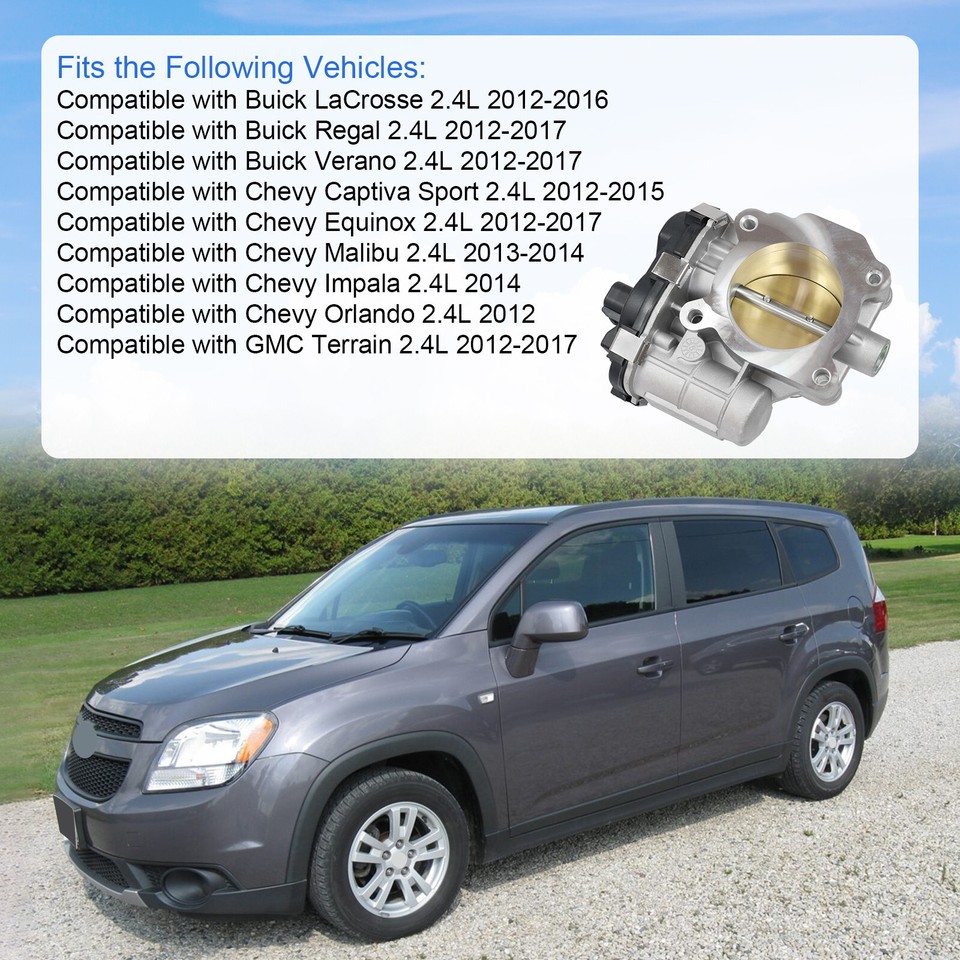 Complete Throttle Body For Chevy Malibu Buick GMC Pontiac 2.4L 09-10 ...