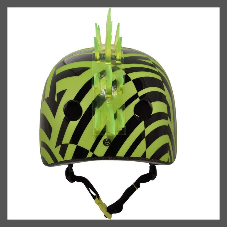 Krash! Kids Cycling Helmet LED Lights 8-14 YR Green Dazzle Lighted ...