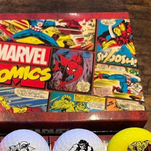MARVEL Comics Superhero Design Golf Ball 4-Ball Set: Spider-Man, etc ...