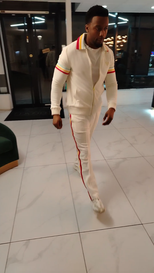 RARE SERGIO TACCHINI VELOUR MEN'S SIZE XL SLICE TRACKSUIT GARDENIA GOLD ...