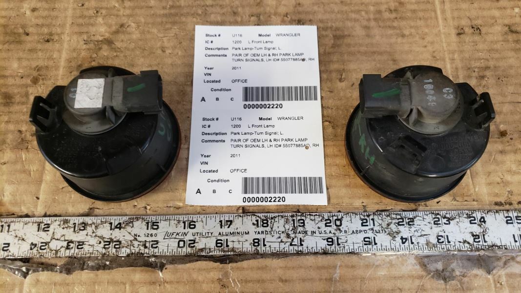 PAIR OF OEM LH & RH PARK LAMP TURN SIGNALS Fits 07-13 WRANGLER 36969 | eBay