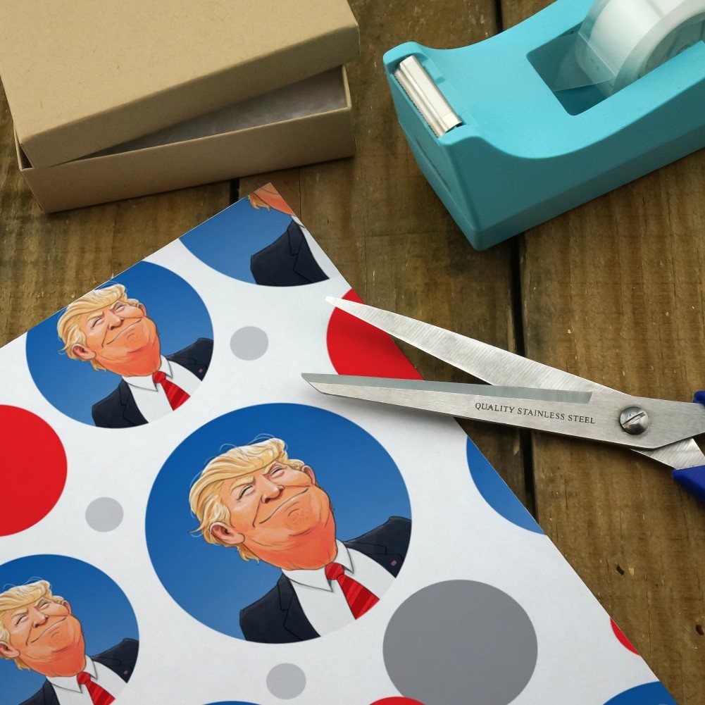 Happy Donald Trump Make America Great Premium Gift Wrap Wrapping Paper ...