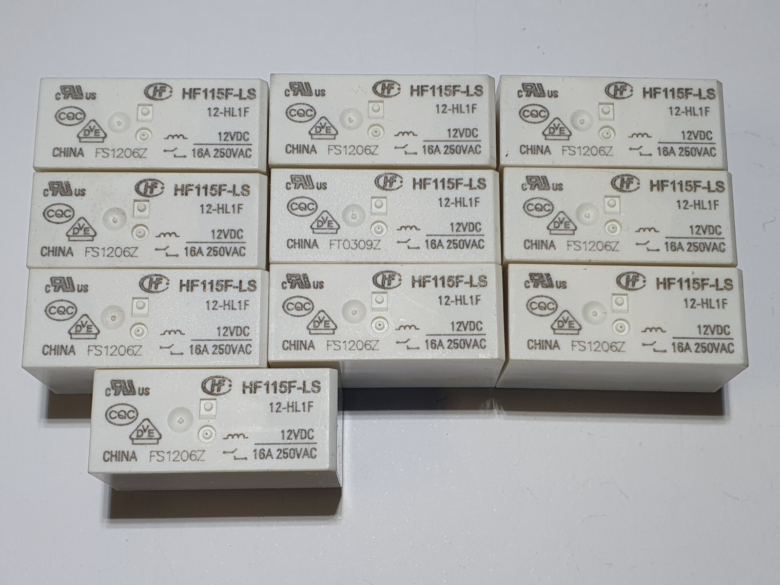 2x Relais bistabil 12VDC (8,4-14,4V), 16A / 250VAC 1 Schließer HF115F ...