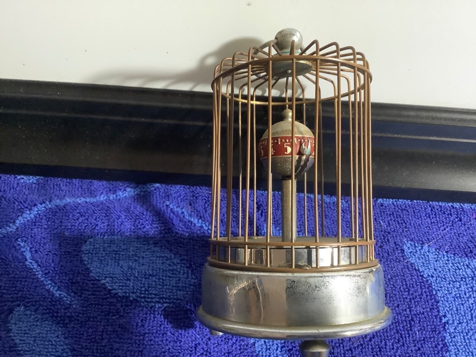 VINTAGE TOYO CLOX JAPAN BRASS BIRD CAGE MECHANICAL WINDUP CLOCK ...
