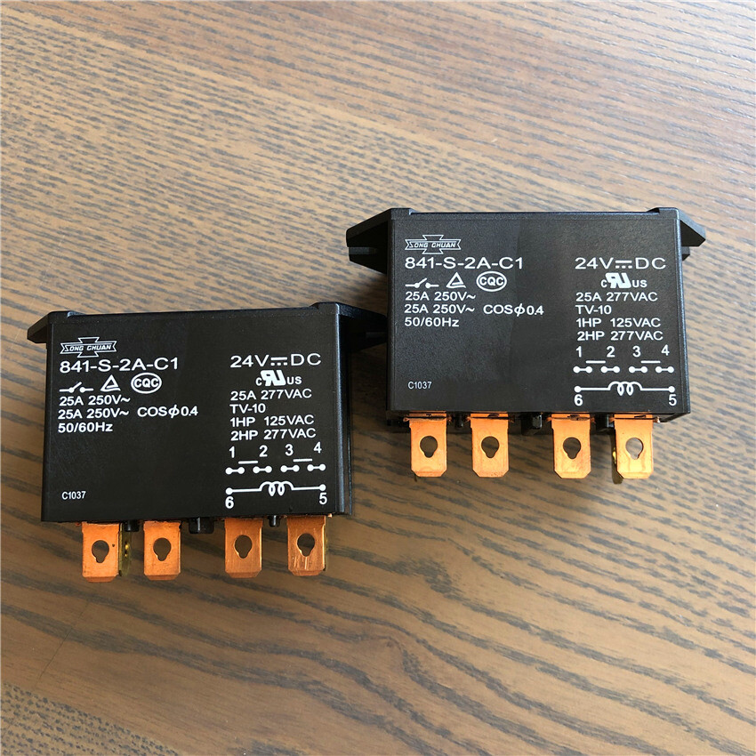 841-S-2A-C1-24VDC Power Relay 25A 250VAC 6 Pins x 1pc | eBay