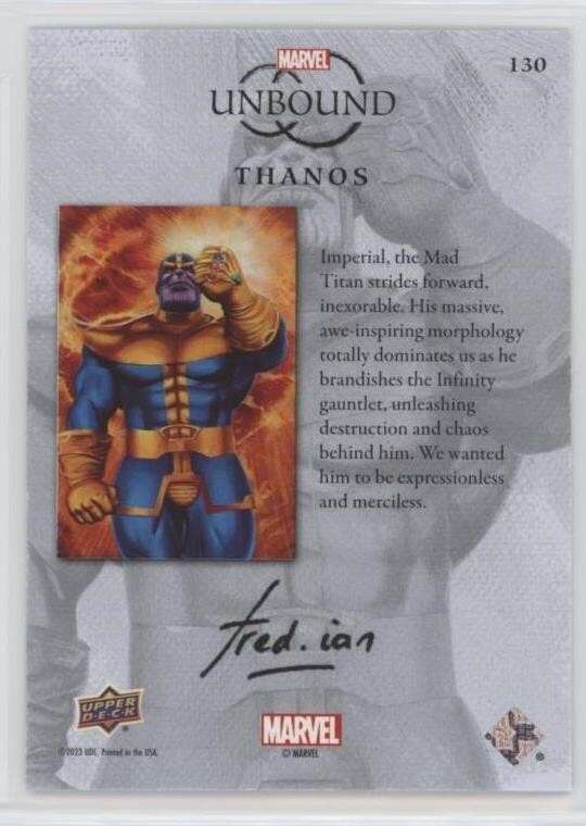 2024 Upper Deck Marvel Unbound Year 3 Rainbow Foil Thanos #130 epack ...