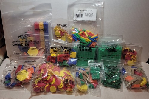 New Hand2Mind ETA Math Manipulatives Large Lot Foam Blocks Shapes Base ...