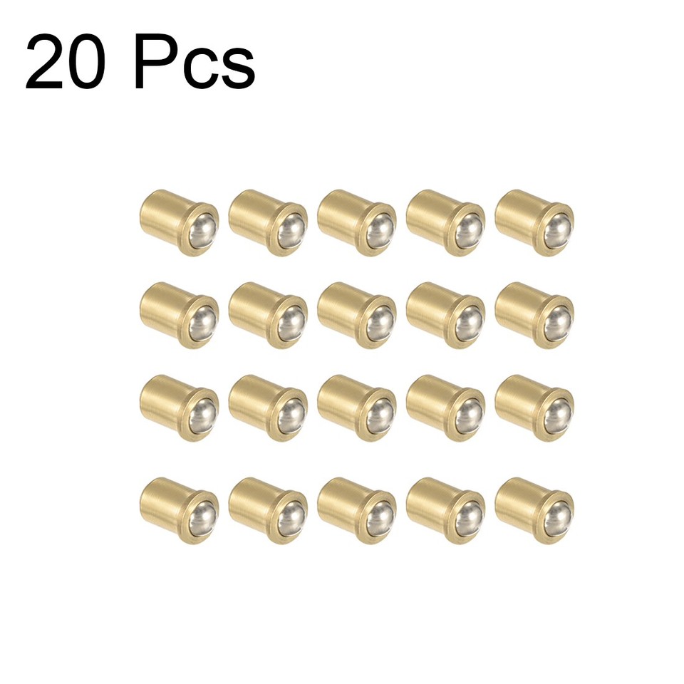 20X 5mm Dia Door Cabinet Closet Drawer Brass Ball Catch Latch Catcher ...