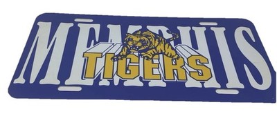 Vintage Memphis Tigers Plastic License Plate Tag University of Memphis ...