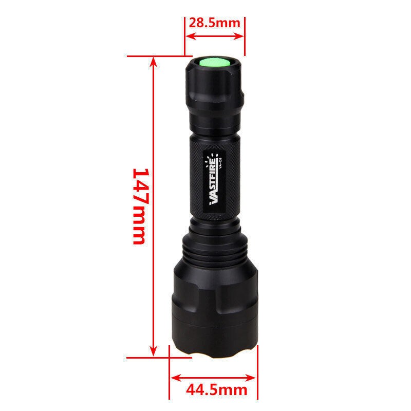 800Yards Green LED Hunting Light Predator Flashlight Coyote Hog Varmint ...