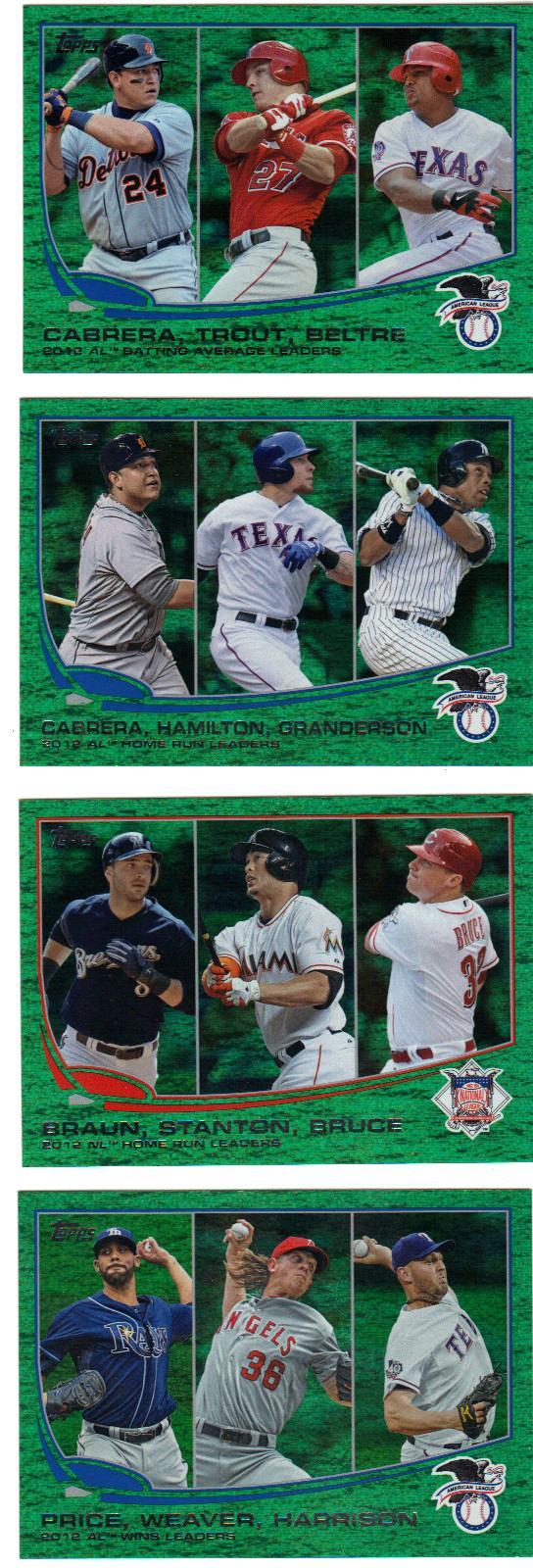 2013 Topps Series 1 Emerald David Price Jered Weaver Harrison League ...
