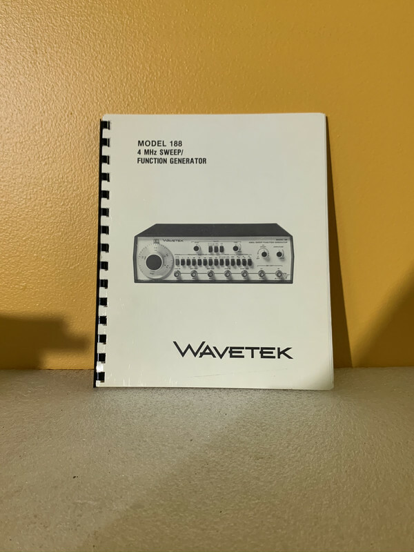 Wavetek Model 188 4 MHzz Sweep/Function Generator Instruction Manual | eBay