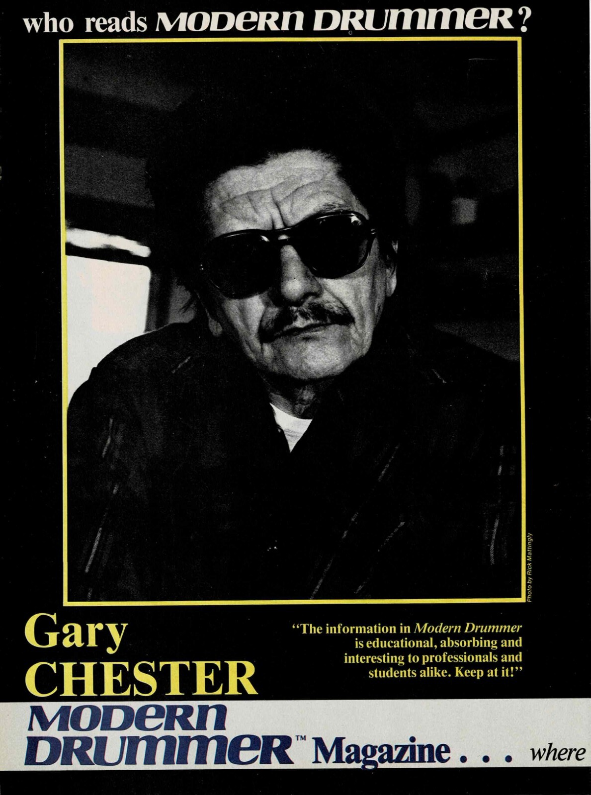 Gary Chester - MODERN DRUMMER AD - 1983 Print Advertisement | eBay
