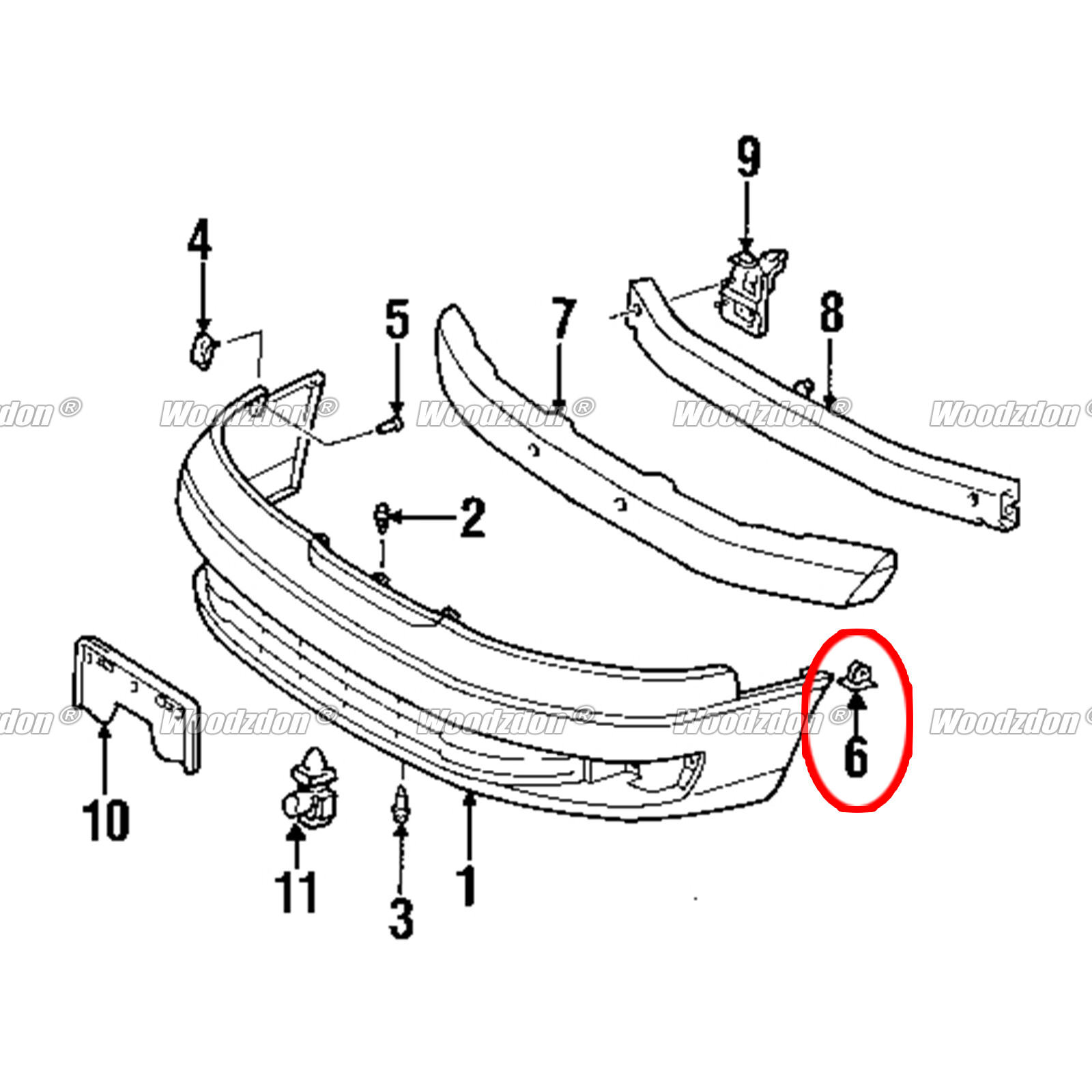 20 pc Rocker Molding Nylon Nut Mud Guard Grommet #10 Screw For Toyota ...