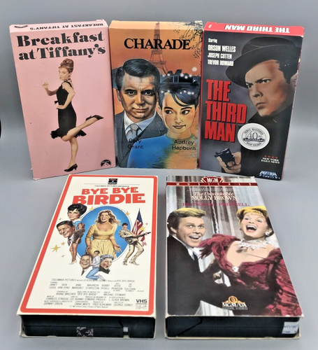Lot of 5 Classic VHS Movies Breakfast at Tiffany's, Charade, The Third ...