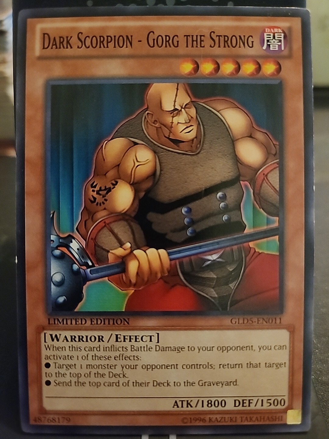 Dark Scorpion - Gorg the Strong - Limited Edition - Yugioh Dark Monster ...