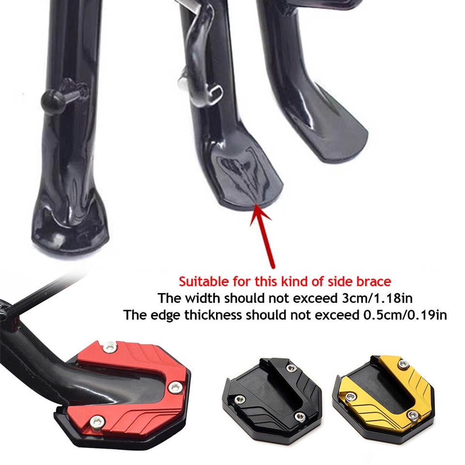 Universal Anti-skid Scooter Motorcycle Bike Kickstand Extender Foot ...