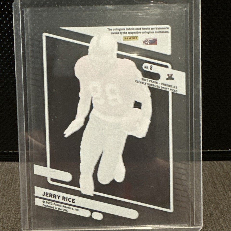 2023 Panini Chronicles Draft Picks Clearly Donruss #8 Jerry Rice | eBay