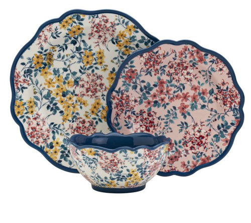 The Pioneer Woman TTU-B4804 Pretty Posies 12 Piece Dinnerware Set, Multicolor | eBay