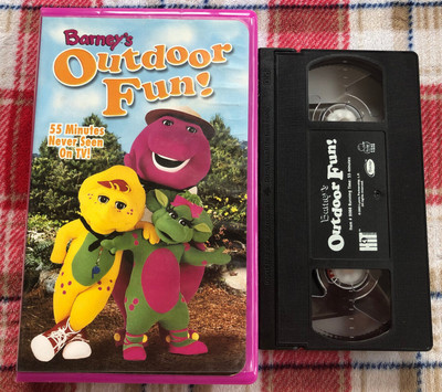 BARNEY'S OUTDOOR FUN Canadian Clamshell VHS TAPE {Tested} {CAMP ...