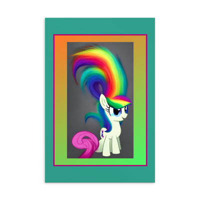 My Little Pony Unofficial Fan Art Postcard Rainbow Hair Brony Furry | eBay