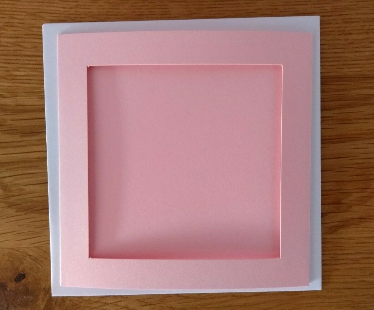 Square Aperture Tri-Fold Card Blanks 3.5" 9cm Window 4.8" 12cm Color ...