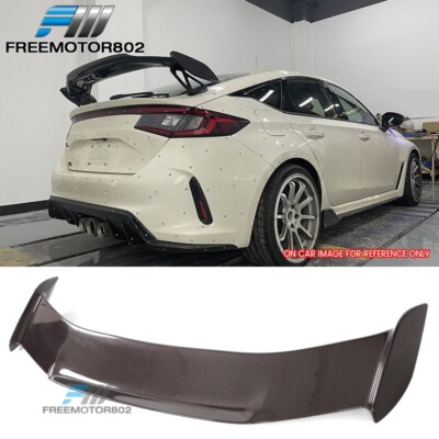 Fits 23-25 Honda Civic Type R Trunk Spoiler OE Style Red Carbon Fiber ...
